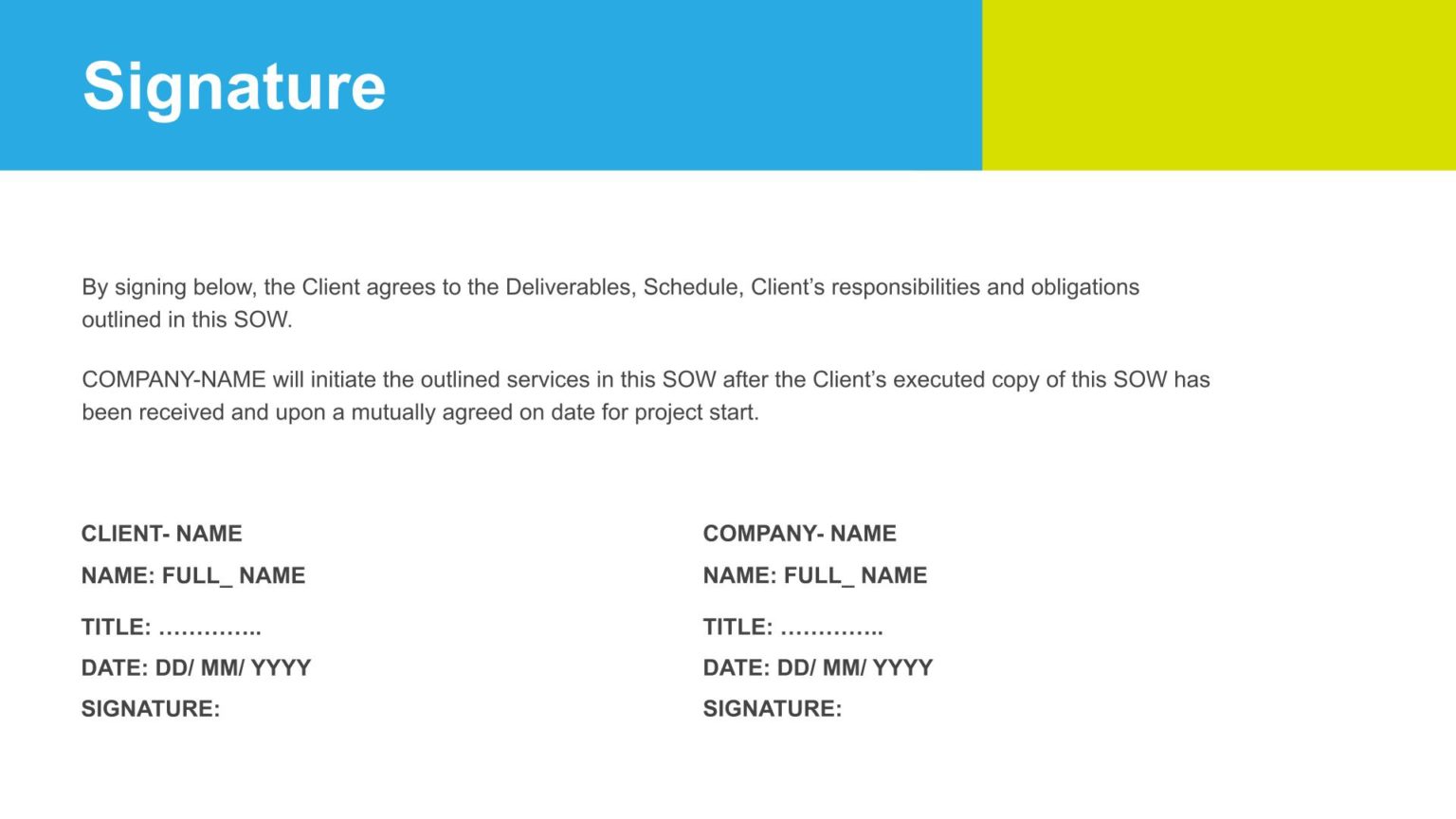 Your guide to writing the Statement Of Work (Download Free SOW Template ...