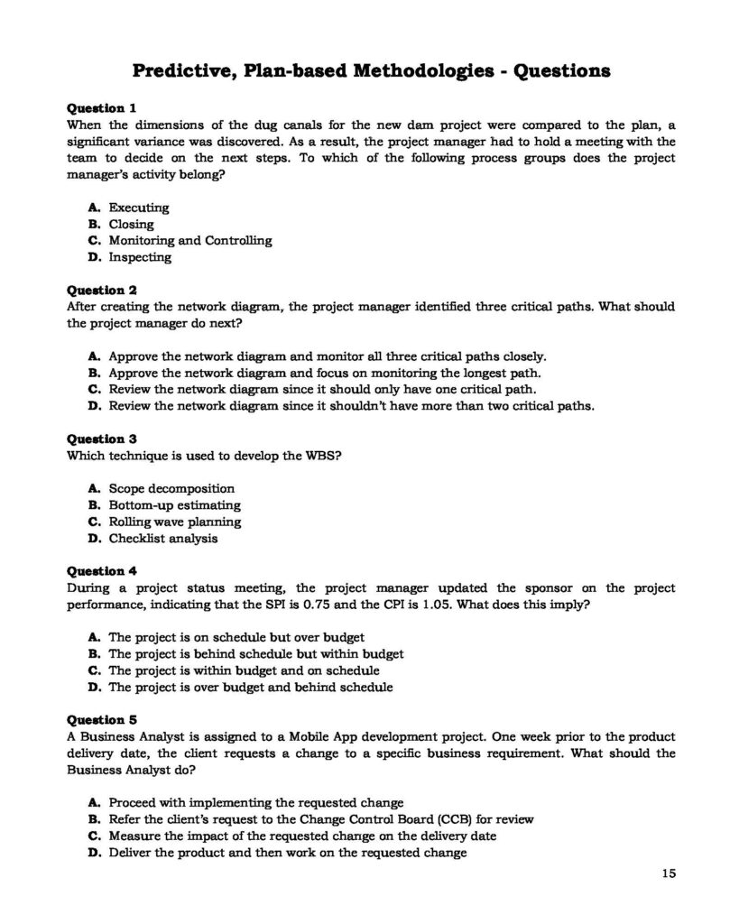CAPM Mock Practice Tests - Yassine Tounsi